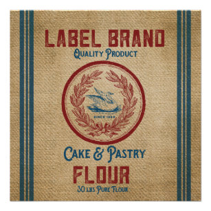 Vintage Flour Posters & Prints | Zazzle UK