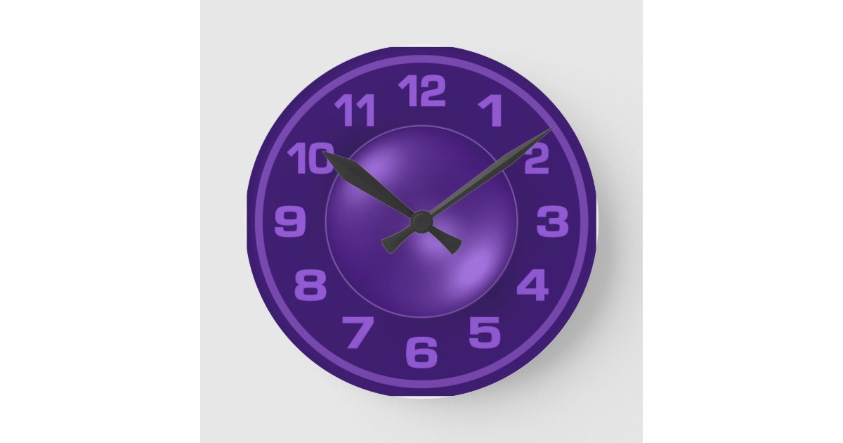 Burned Violet custom wall clock | Zazzle