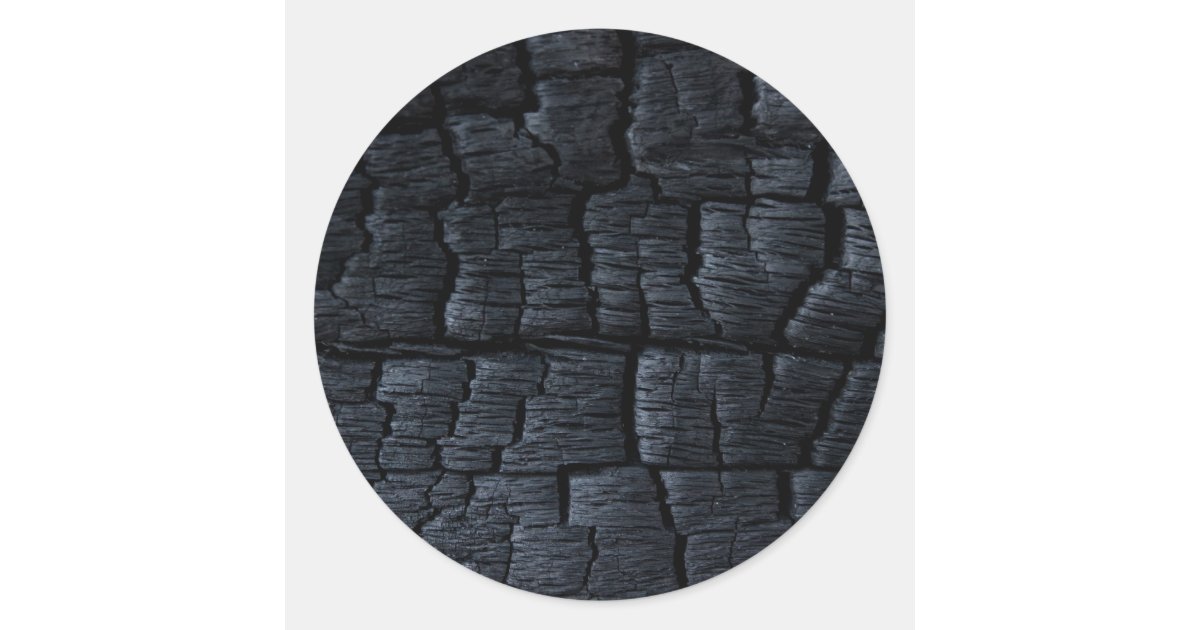 Burnt Wood Texture Classic Round Sticker | Zazzle