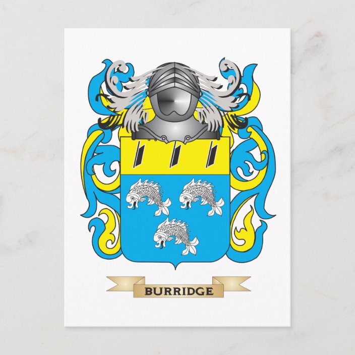 Burridge Coat of Arms (Family Crest) Postcard | Zazzle.co.uk