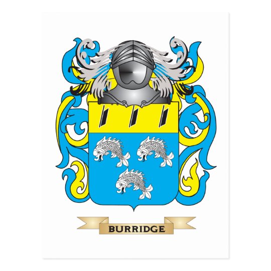 Burridge Coat of Arms (Family Crest) Postcard | Zazzle.co.uk