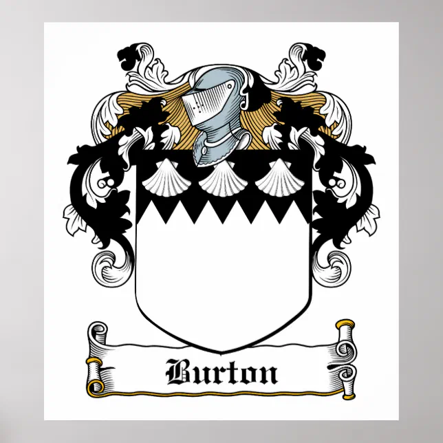 Burton Family Crest Poster | Zazzle