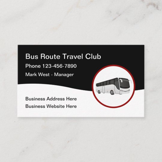 Bus Tour Travel Club Business Card | Zazzle.co.uk