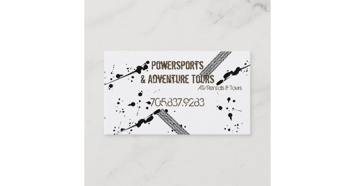 Business Card - ATV 4 Wheeler Adventures Mud Tire | Zazzle
