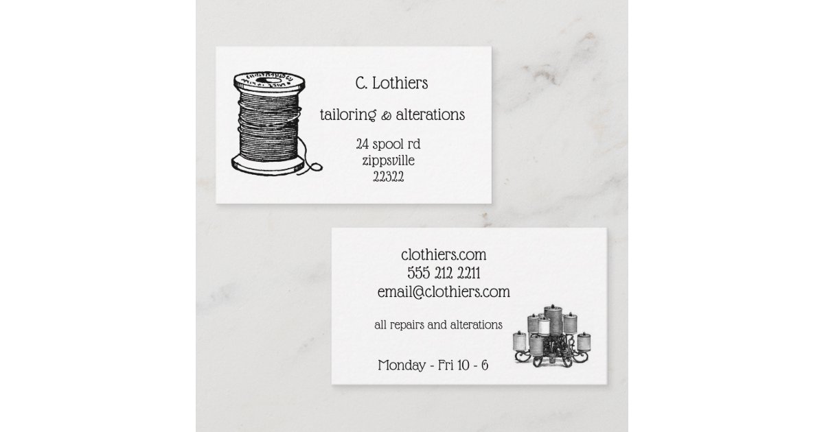business card for sewing business | Zazzle