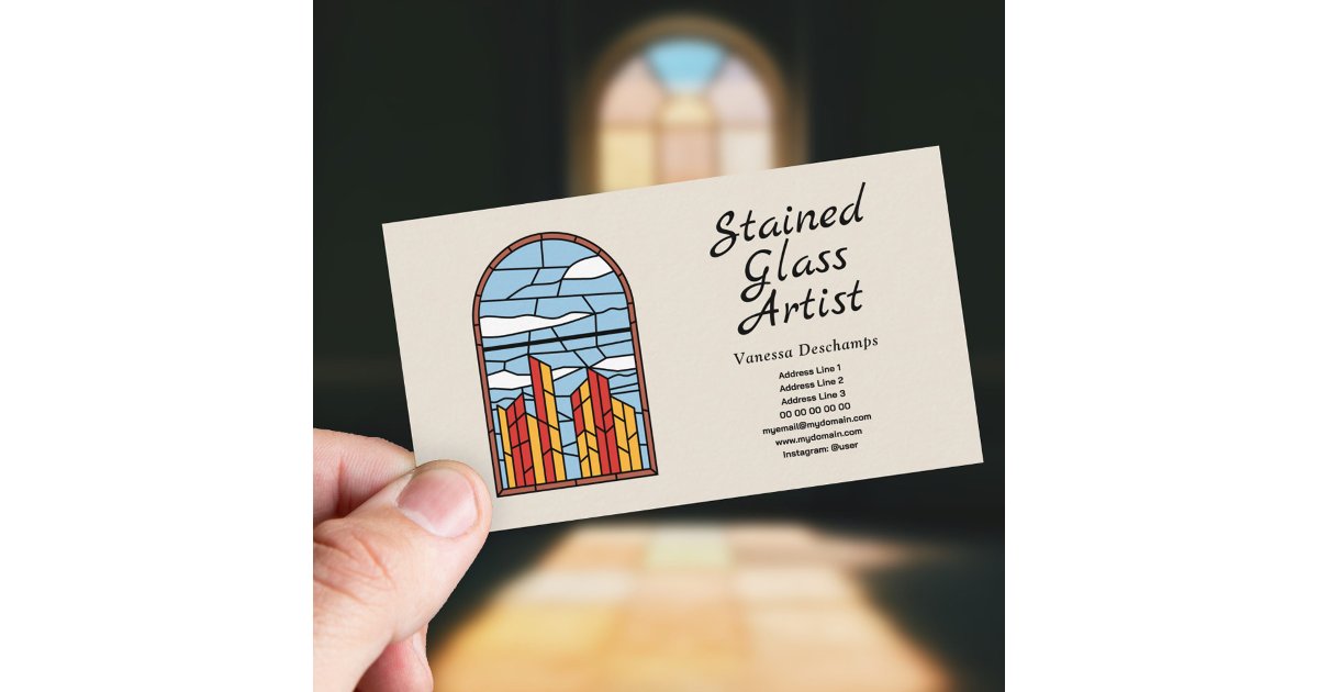 Business Card for Stained Glass Artist | Zazzle