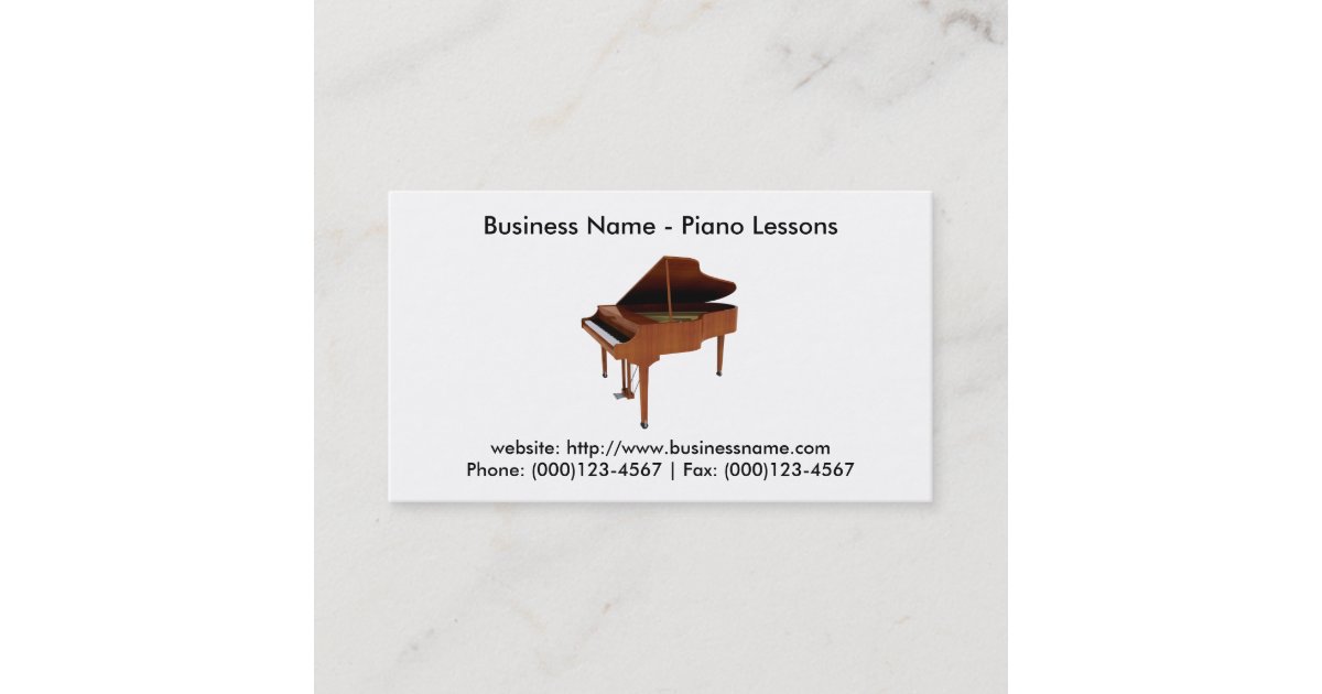 Business Card: Piano Lessons Business Card | Zazzle