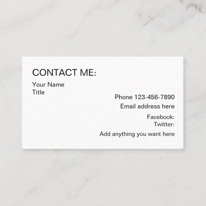 Business Contact Cards | Zazzle.co.uk