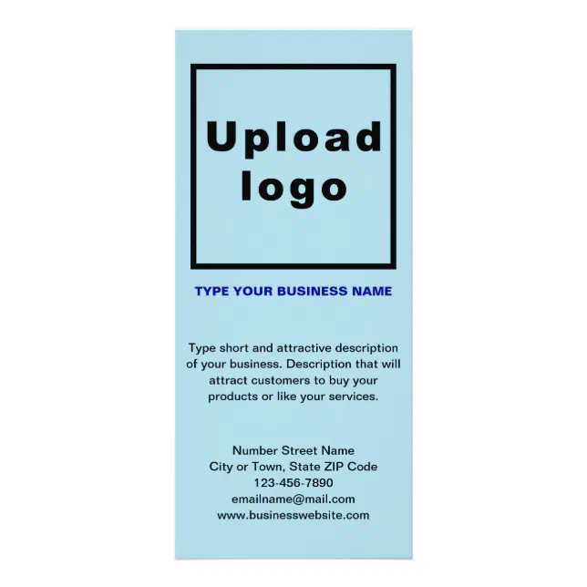 Business Light Blue Rack Card | Zazzle