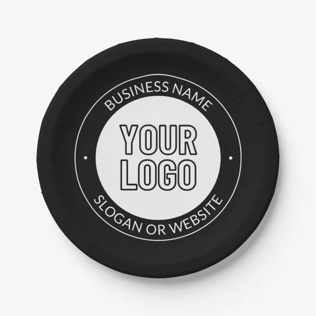 Business Logo or Design & Editable Text Template Paper Plate | Zazzle