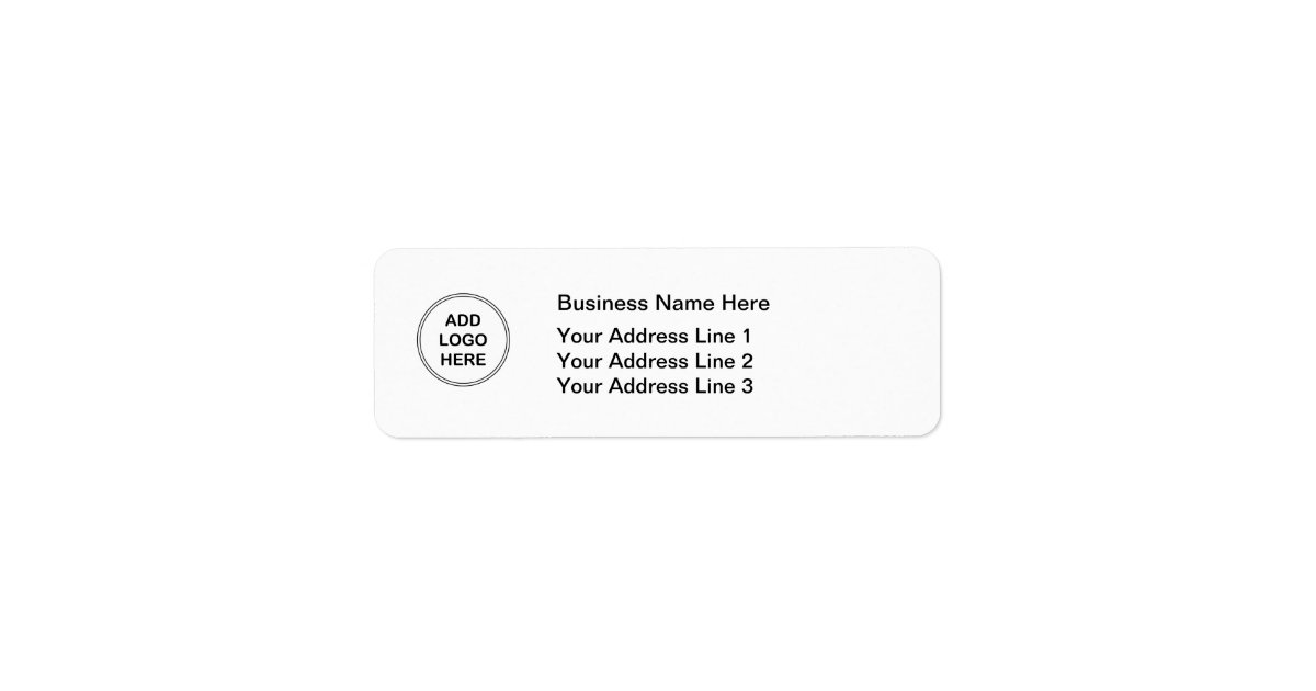 Business Logo Return Address Labels | Zazzle