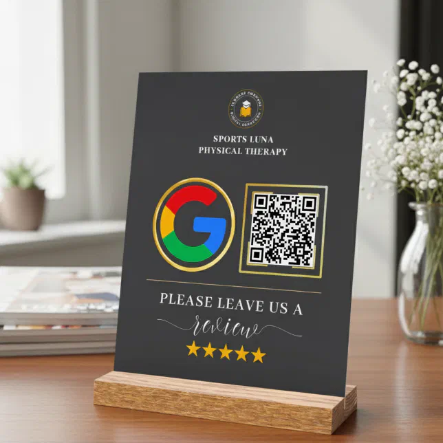 Business Review Sign - Custom QR Code with Logo | Zazzle