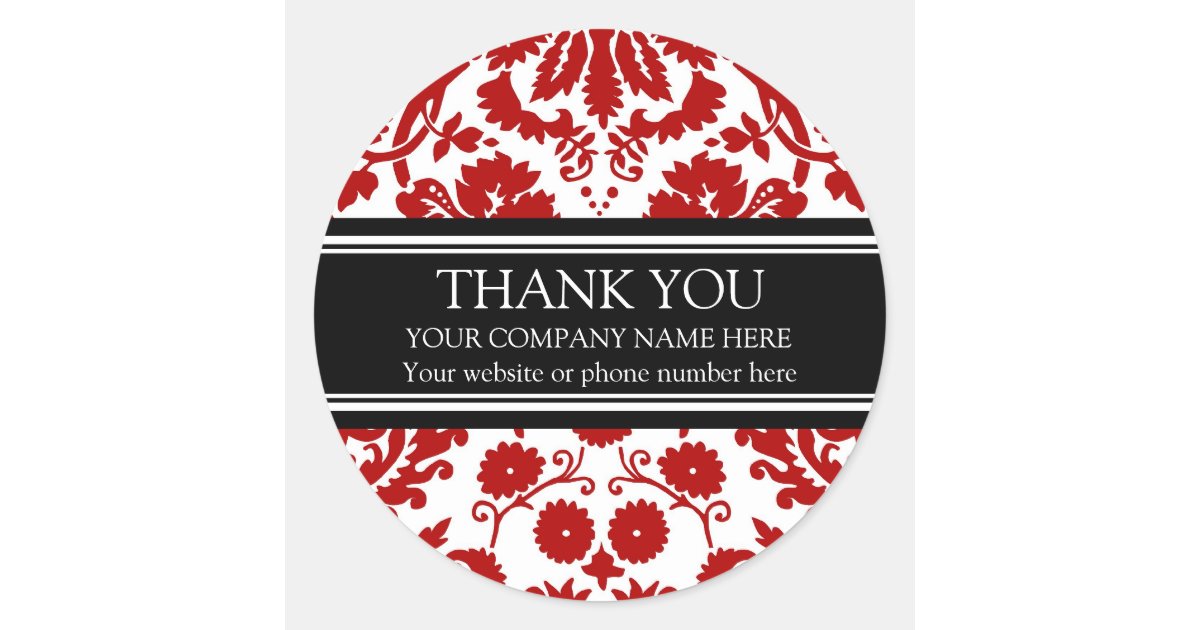Business Thank You Custom Company Name Stickers | Zazzle