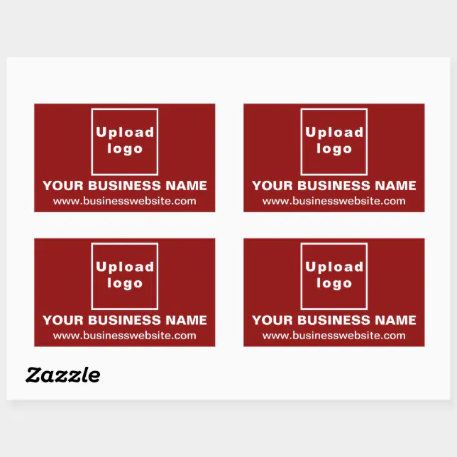 Business Website on Red Rectangle Sticker | Zazzle