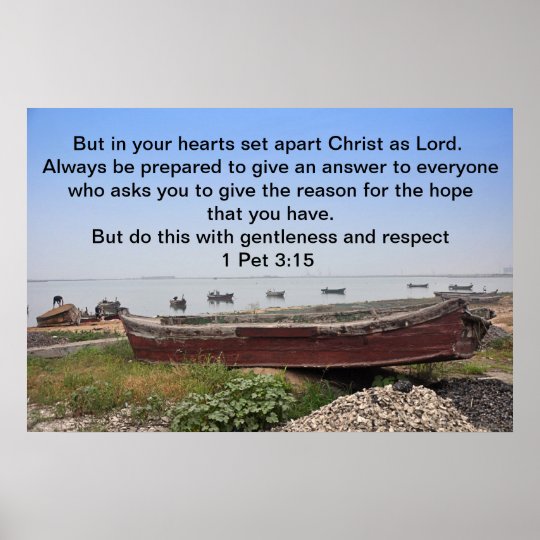 But in your hearts set apart Christ as Lord Poster | Zazzle.co.uk