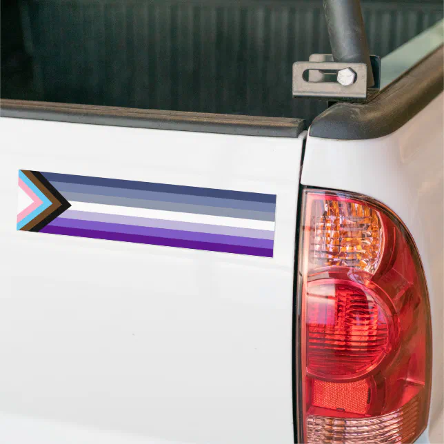 Butch Lesbian Progress Pride House Flag Bumper Sticker | Zazzle