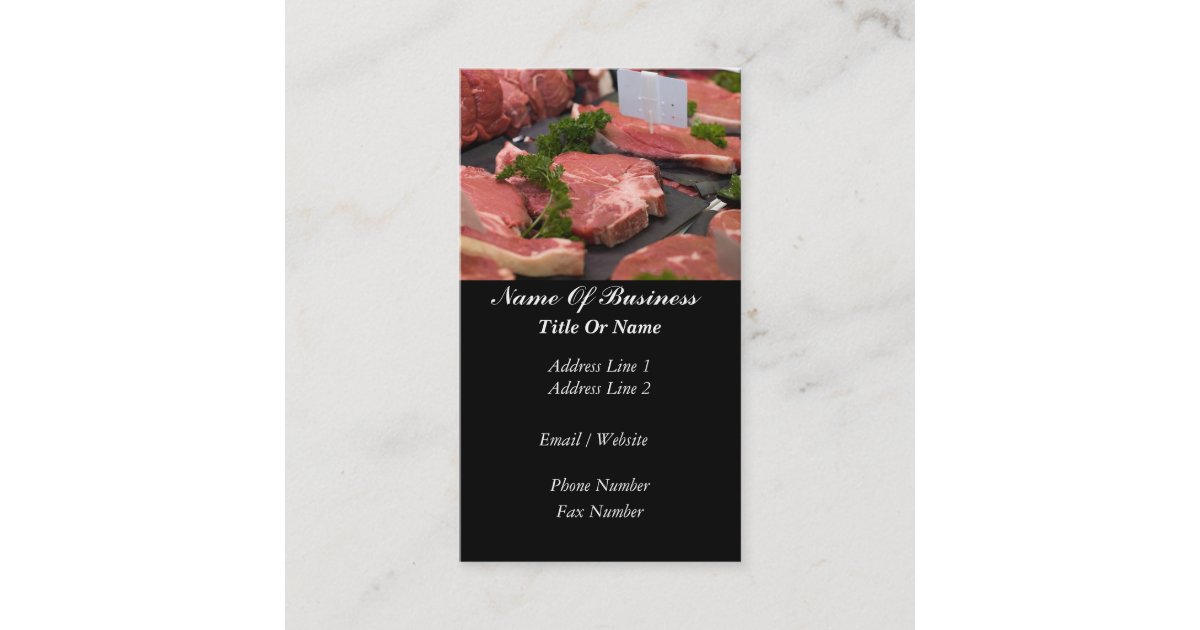 Butcher Business Card | Zazzle.co.uk