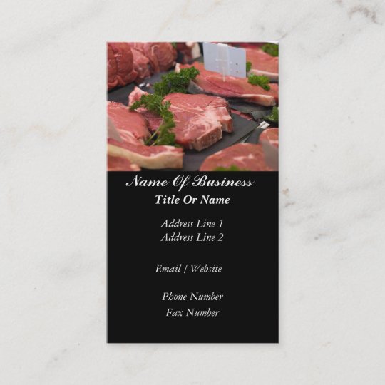 Butcher Business Card | Zazzle.co.uk