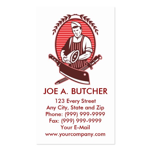 Create Your Own Butcher Business Cards