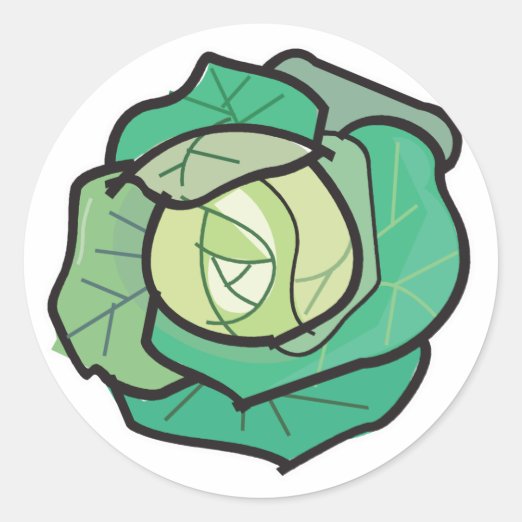 Cabbage Stickers & Labels | Zazzle UK