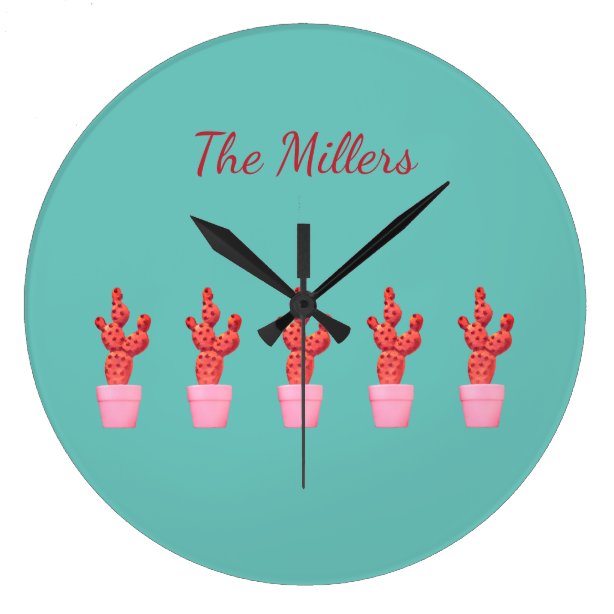 Teal Watercolor Wall Clocks | Zazzle UK