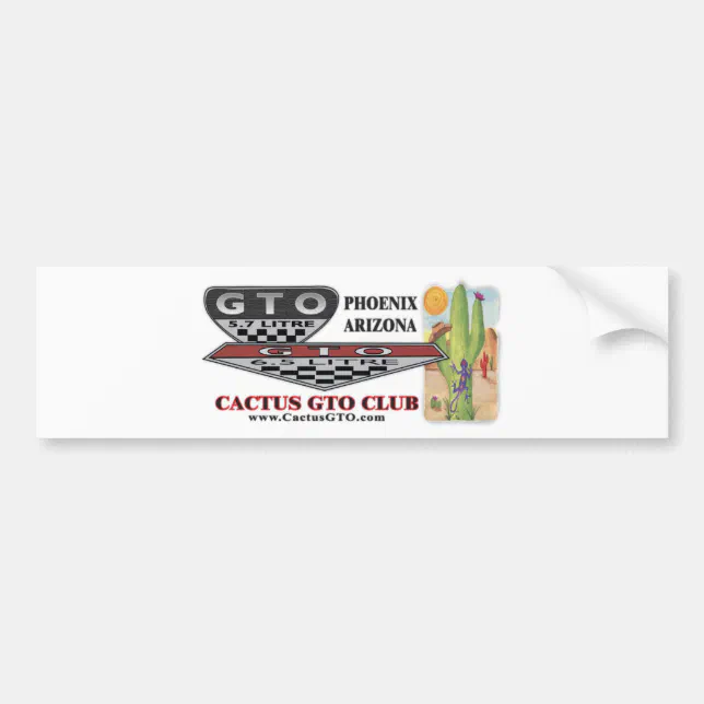 Cactus GTO Club Bumper Sticker | Zazzle