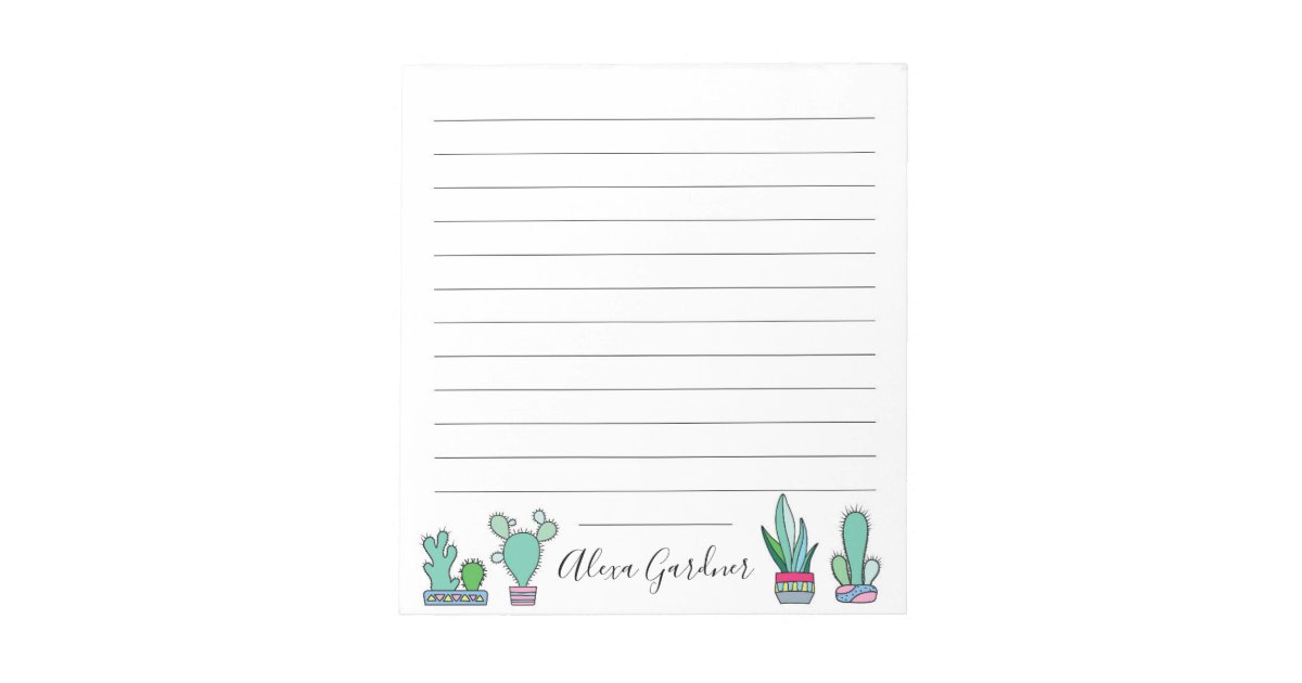 Cactus Notepad | Zazzle