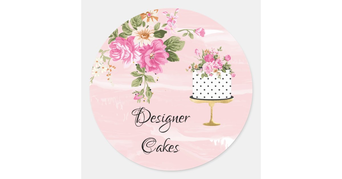 Cake Bakery Business Sticker | Zazzle