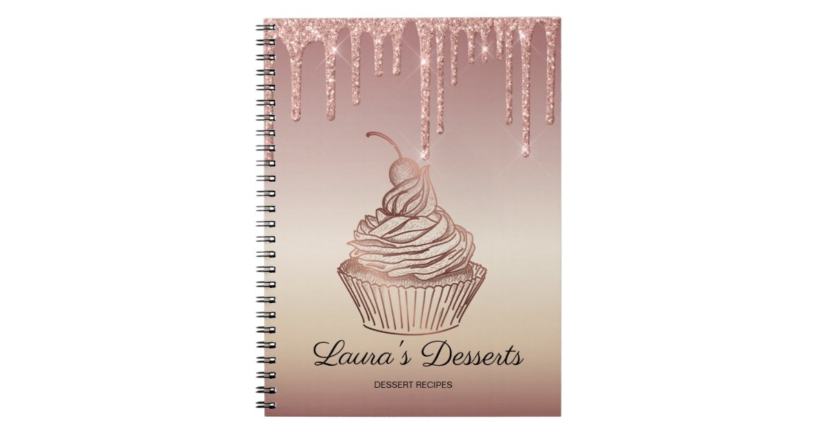 Cakes & Sweets Cupcake Desserts Recipes Notebook | Zazzle