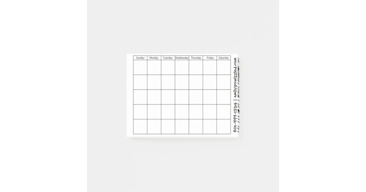 Calendar Post-It Notes | Zazzle