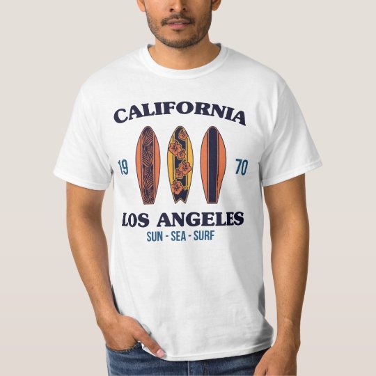 California Ca Surf Retro Vintage 70s Surfer Surfi T-Shirt | Zazzle.co.uk