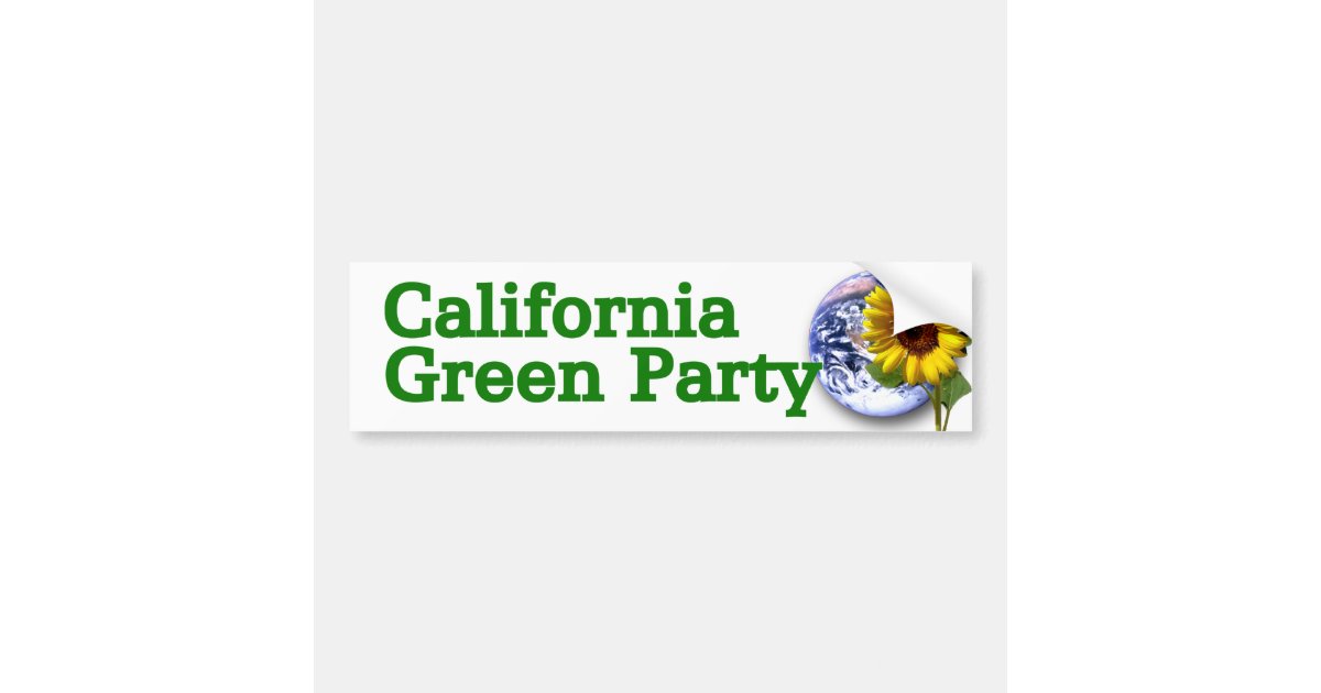 California Green Party bumper sticker | Zazzle