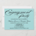 Calligraphy Elegance Aqua Engagement Party Invitation | Zazzle