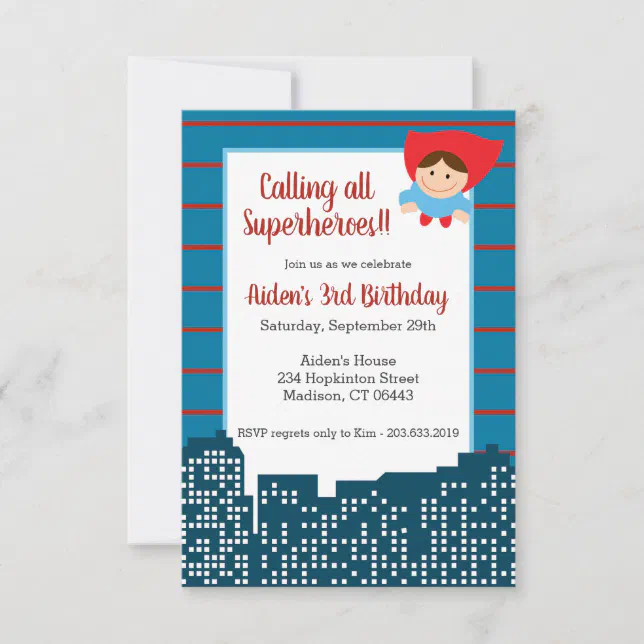 Calling All Superheroes! Birthday Party Invitation | Zazzle