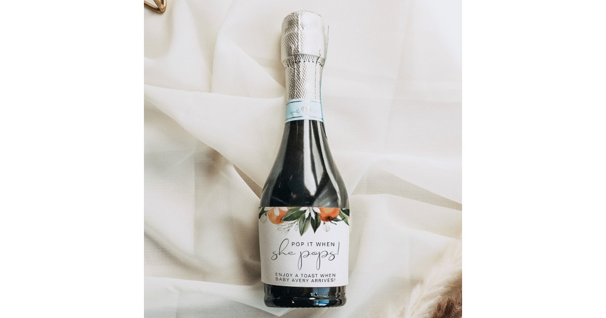 CALLIOPE Clementine Orange Pop It When She Pops Sparkling Wine Label ...