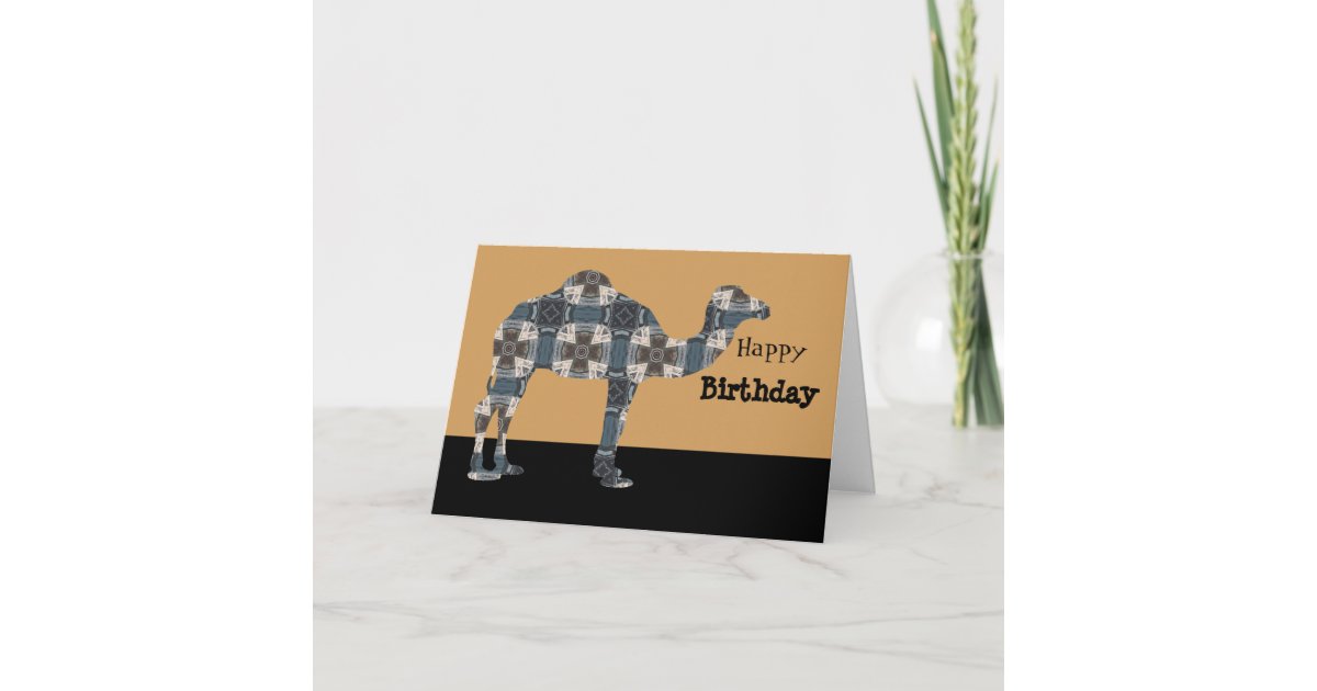 Camel Happy Birthday Card | Zazzle