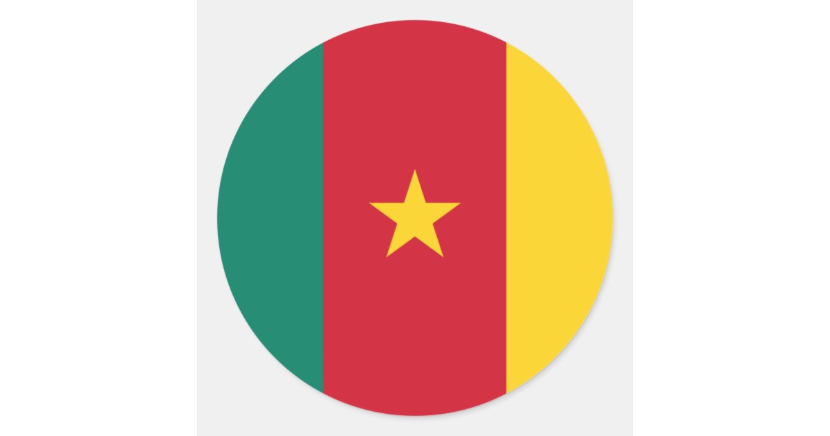 Cameroonian Flag, Flag of Cameroon Classic Round Sticker | Zazzle