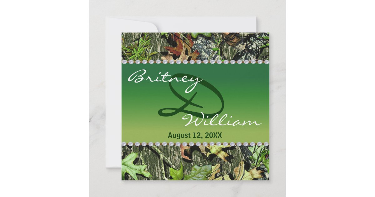 Camo Wedding Invitations | Zazzle