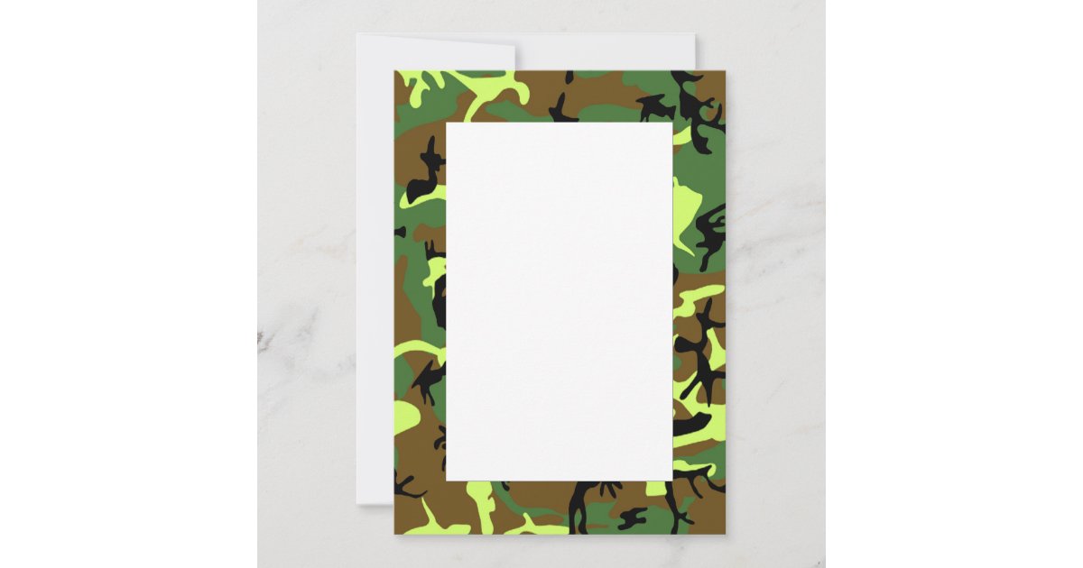 Camouflage Border Invitation | Zazzle