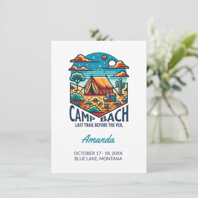 camp bach invitation | Zazzle