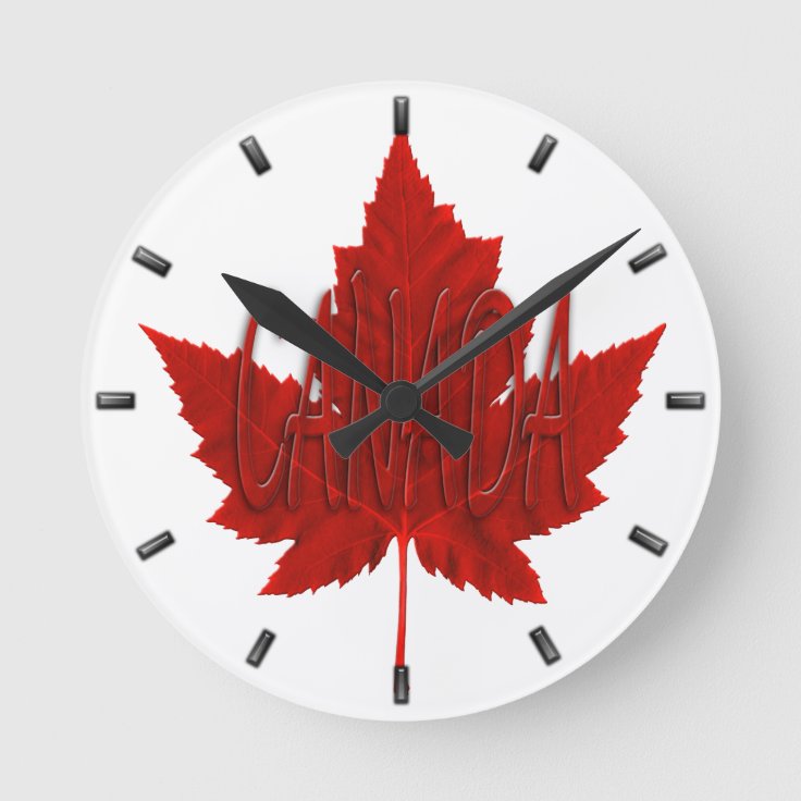 Canada Clock Cool Canada Souvenir Wall Clocks Gift | Zazzle