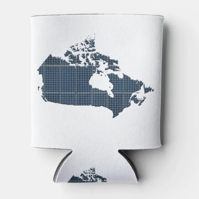 Canada Map with solar panel overlay Can Cooler | Zazzle