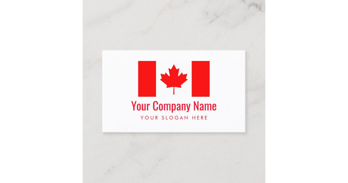Canadian flag company logo business card template | Zazzle
