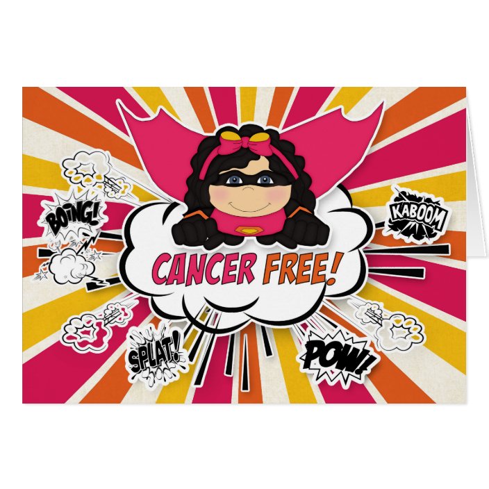 Cancer Free Congratulations Girl Pink Superhero | Zazzle.co.uk