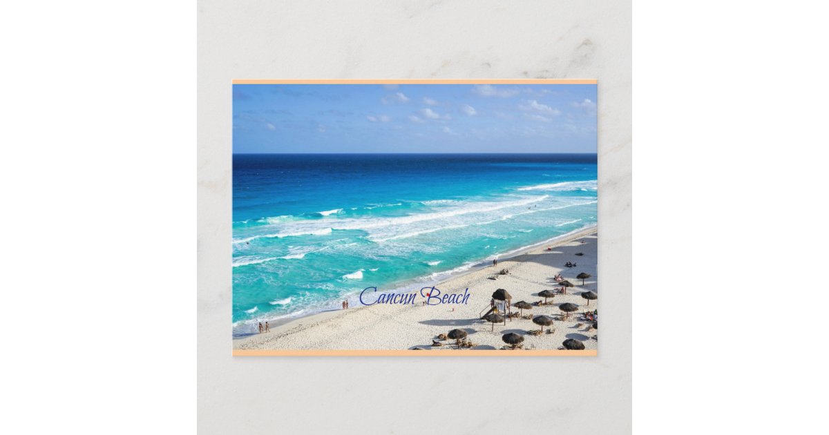 Cancun Beach, Mexico Postcard | Zazzle