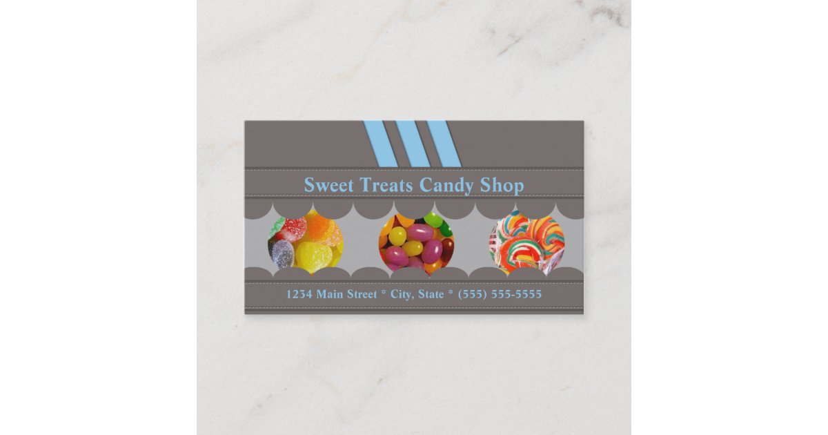 Candy Shop Business Card | Zazzle