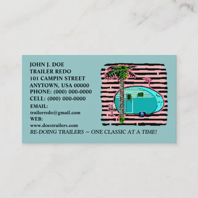 CANNED HAM VINTAGE TRAVEL TRAILERS BUSINESS CARDS! BUSINESS CARD | Zazzle