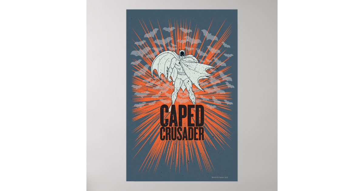 Caped Crusader Graphic Poster | Zazzle