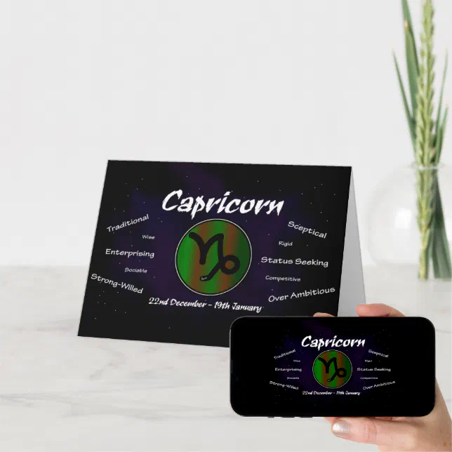 Capricorn Birthday Card Zazzle