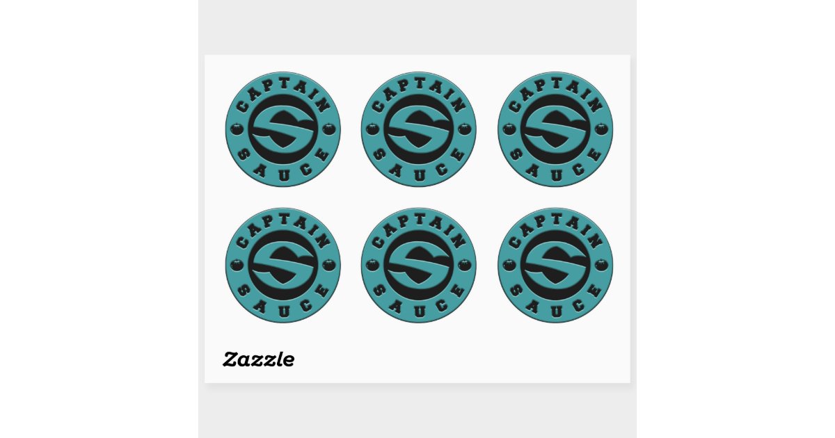 Captain Sauce Logo Classic Round Sticker | Zazzle